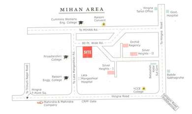 Konark Builders Nagpur Konark Indraprastha Residency Map - Hingna Road ...