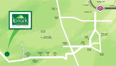 Konark Nirman Konark Gardens Map - Badlapur East, Mumbai Location Map