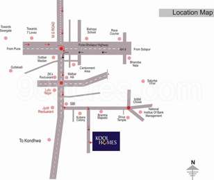 Kool Homes Builders Kool Homes Solitaire Map - Kondhwa, Pune Location Map