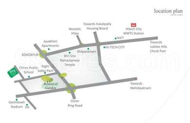 Kranti Group kranti petals Map - Kondapur, Hyderabad Location Map