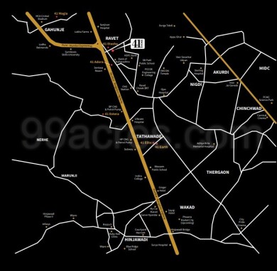 Krisala Developers Krisala 41 Evoke Map - Ravet, Pune Location Map