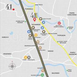Krisala Developers Krisala 41 Elite Map - Tathawade, Pune Location Map