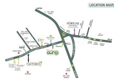 Krish Group Builders Krish Aura Map - Milakpur Goojar, Bhiwadi Location Map
