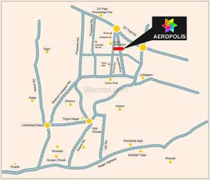 Unique Properties Pune Aeropolis Map - Lohegaon, Pune Location Map