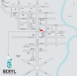 Krishna Infra Gandhinagar Beryl Map - Raysan, Gandhinagar Location Map