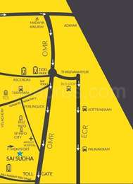 Kriya Infrastructure Kriya Sai Sudha Map - Perungudi, Chennai Location Map