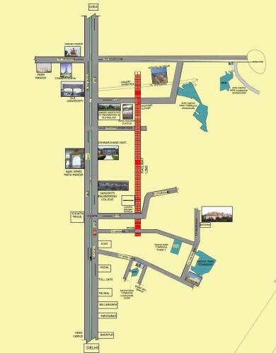 KRS Group KRS Shri Radha Rani Township Vrindavan Map - Jait, Vrindavan ...