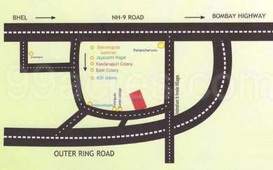 Krushi Realtors Krushi Homes Map - Patancheru, Hyderabad Location Map