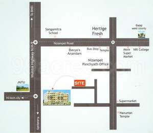 KSR Homes Map - Nizampet, Hyderabad Location Map