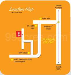 KSR Infra Sri Surya Residency Map - Miyapur, Hyderabad Location Map