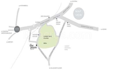 KSV Developers The Point Guindy Map - Guindy, Chennai South Location Map