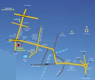Kumar Properties Kumar Papillon Map - Pashan, Pune Location Map