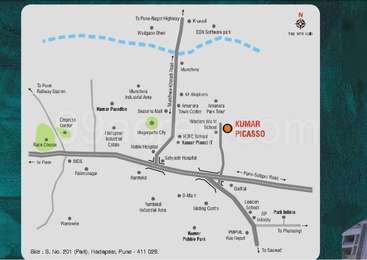 Kumar Properties Kumar Picasso Map - Hadapsar, Pune Location Map