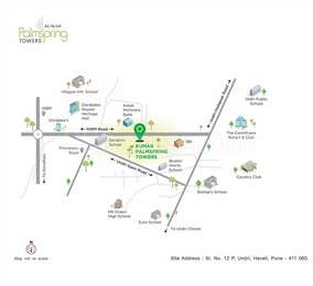Kumar Properties Kumar Palmspring Towers Map - Mohammed Wadi, Pune ...