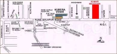 Kumar Urban Development Ltd Builders Kumar Meadows Map - Manjri BK ...