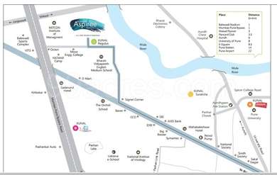 Kunal Group Builders Kunal Aspiree Map - Balewadi, Pune Location Map