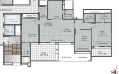 3 BHK Apartment / Flat for sale in Kunal Iconia Mamurdi Pune - 1100 Sq ...