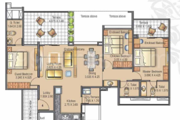 2 BHK / Bedroom Apartment / Flat for rent in Kunal Iconia Mamurdi Pune ...