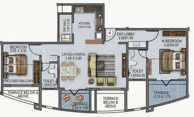 3 BHK Apartment / Flat for sale in Kunal Iconia Mamurdi Pune - 1100 Sq ...