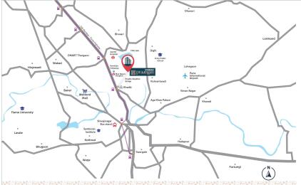 Kundan Spaces Kundan Praangan Map - Khadki, Pune Location Map