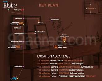 KVR Builders KVR Elite Map - Kolathur, Chennai Location Map