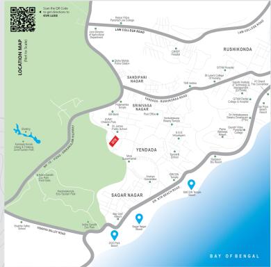 KVR Estates KVR Luxe Map - Yendada, Visakhapatnam Location Map