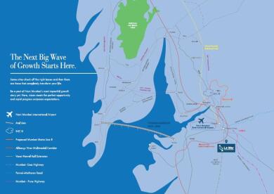 La Mer Developers Lamer One Map - Palaspa, Panvel Location Map