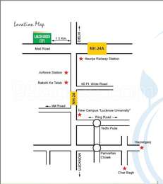 Laksh Valley Infra Developers Laksh Green City Map - Itaunja, Lucknow ...