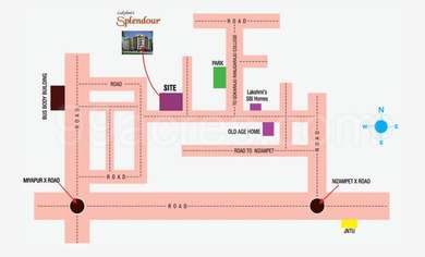 Lakshmi Infratech Lakshmi Splendour Map - Miyapur, Hyderabad Location Map