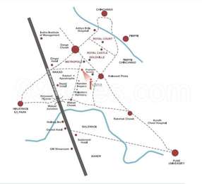 Lakshmi Properties Lakshmi Ivana Map - Wakad, Pune Location Map
