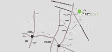 LGCL Group LGCL Happy Days Map - Hennur Road, Bangalore North Location Map