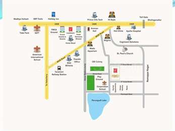 Landmark Constructions Builders Landmark Evania Map - Perungudi ...
