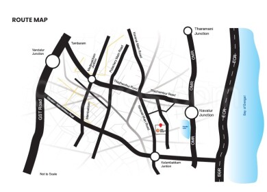 Landster Projects Landster Park Enclave Map - Navalur, Chennai Location Map