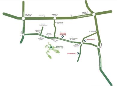 Divyasri Infra Divyasri Mercury Township Map - Srisailam Highway ...