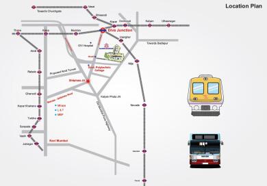 Laxmi Builders Thane Laxmi Aangan Map - Diva, Thane Location Map