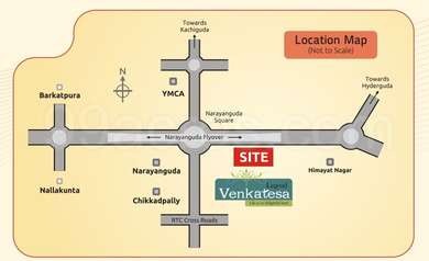 Legend Estates Legend Venkatesa Map - Narayanguda, Hyderabad Location Map