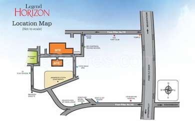 Legend Estates Legend Horizon Map - Attapur, Hyderabad Location Map