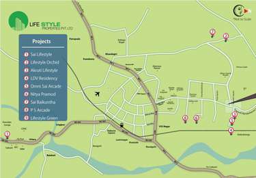 Lifestyle Properties Lifestyle Green Map - Patia, Bhubaneswar Location Map