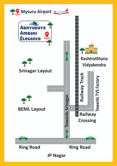 Lishitha Estates Abhyudaya Ambari Elegance Map - Srinagara Layout ...