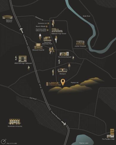 Lodha Developers Limited Lodha Massimo Map - Baner, Pune Location Map