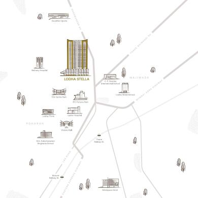 Lodha Stella Map - Majiwada, Thane Location Map