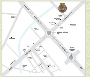 Lotus Developers Lotus Skyway Elegance Map - Naroda, Ahmedabad Location Map