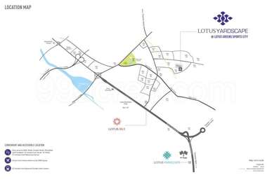 Three C Green Lotus Yardscape Map - Sector 79, Noida Location Map