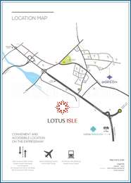 Lotus Greens Builders Lotus Isle Map - Sector 98 Noida Location Map
