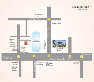 Lotus Infra Projects Hyderabad Lotus Aspira Map - Krushi Nagar, Miyapur ...