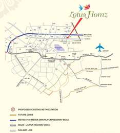 Lotus Realtech Builders Lotus Homz Map - Sector-111 Gurgaon Location Map