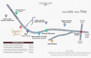 Lucky Group Ranchi Capital Garden Map - Pundag, Ranchi Location Map