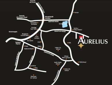 Trendcon Infra Trendcon Aurelius Phase 1 Map - Varthur, Bangalore ...