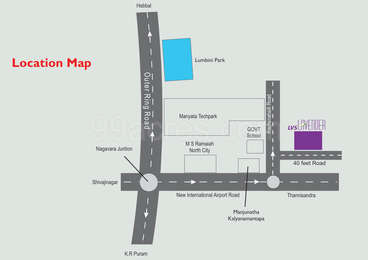 LVS Developers LVS Lavender Map - Thanisandra, Bangalore Location Map