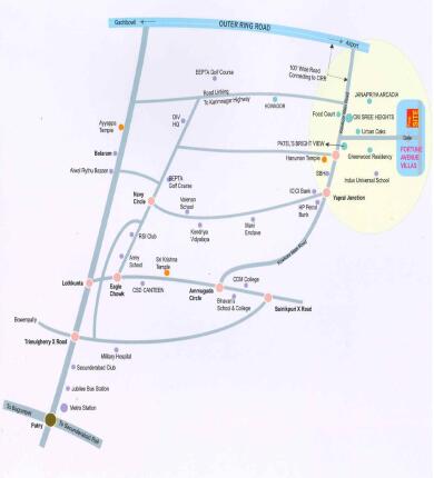 M.S Projects MS Crown Map - Yapral, Secunderabad Location Map